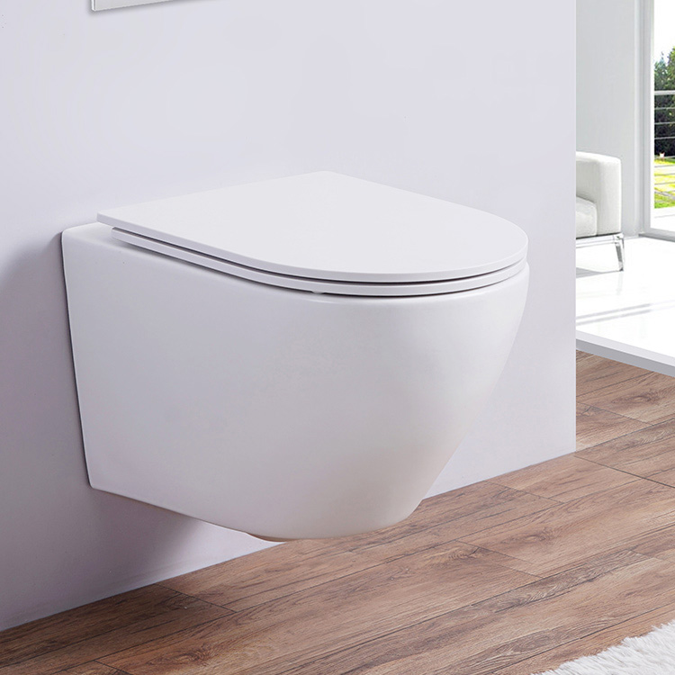 High Quality European Wall Hung Wc Matt White Wc Toilet Commode ...